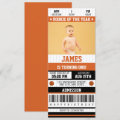Rookie of the Year 1st Birthday Basketball Ticket Invitation | Zazzle