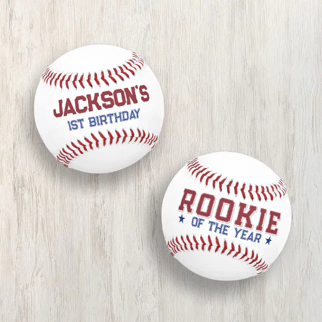 Rookie of The Year 1st Birthday Boy Baseball | Zazzle