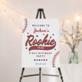 Rookie of the Year Baseball Birthday Welcome Sign | Zazzle