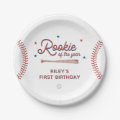 Rookie of the Year First Birthday Party Paper Plates | Zazzle