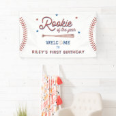 Rookie of the Year First Birthday Welcome Banner | Zazzle