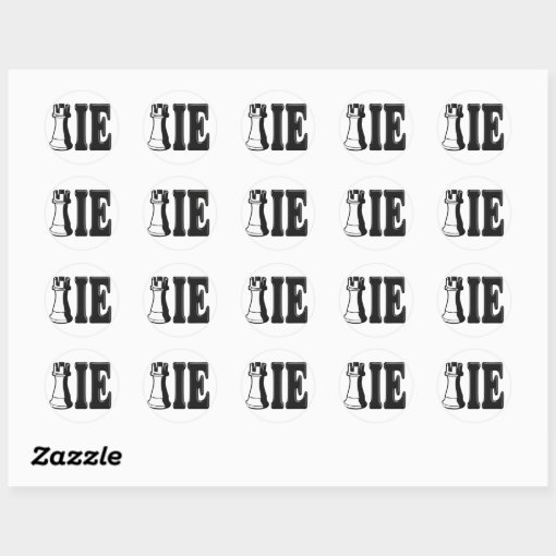 ROOKIE (Rook Chess Piece + ie) Classic Round Sticker | Zazzle