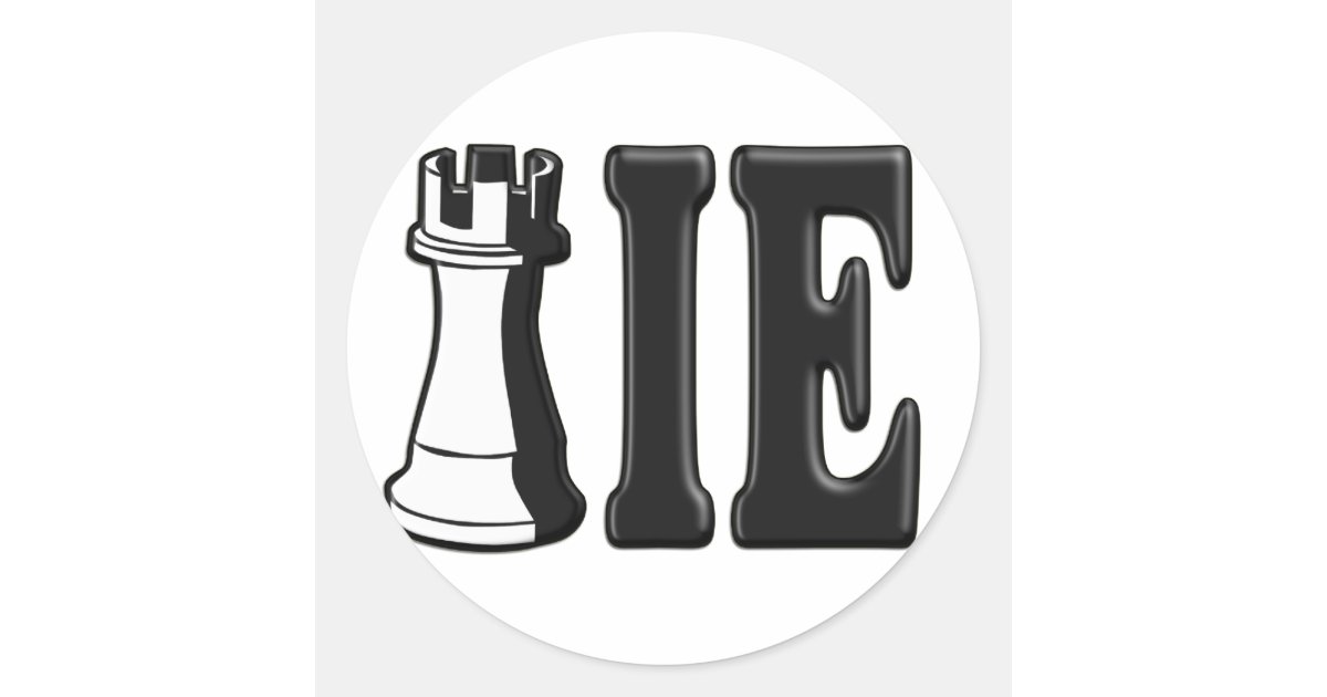 ROOKIE (Rook Chess Piece + ie) Classic Round Sticker | Zazzle