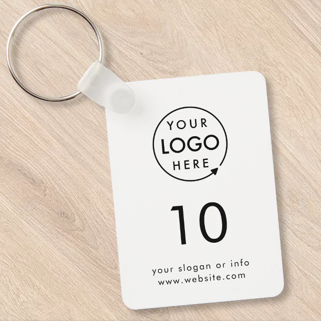 Room Number | Logo Hospitality Business Modern Keychain | Zazzle