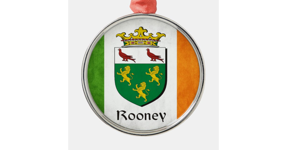 Rooney Irish Flag Metal Ornament | Zazzle