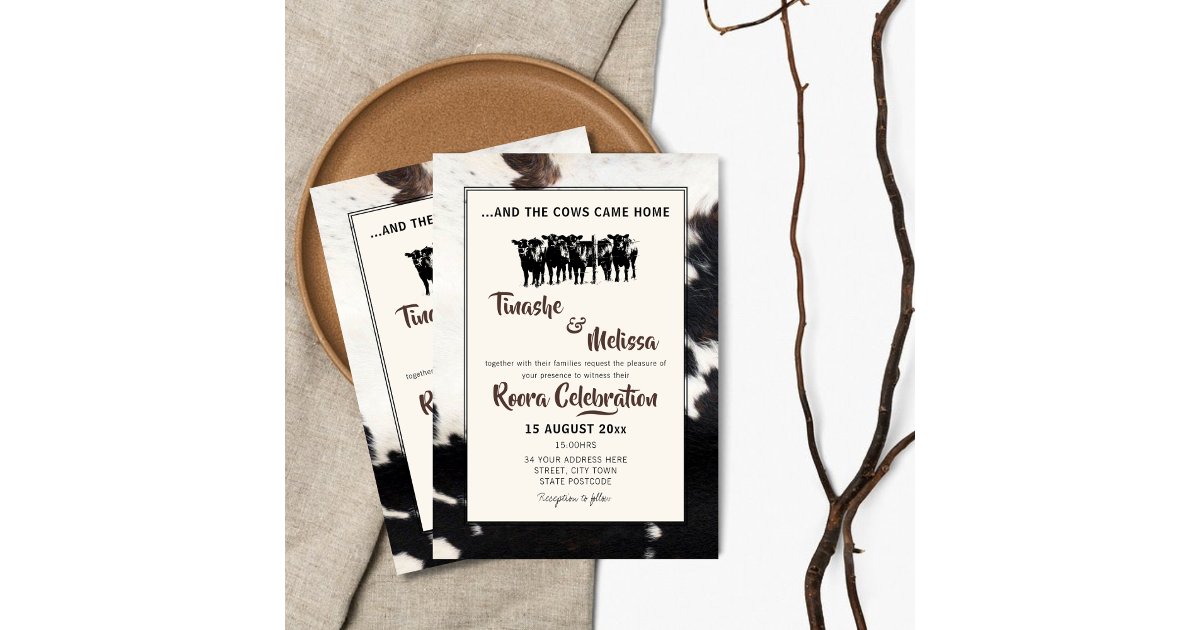 Roora Lobola Negotiation Traditional Wedding Invitation | Zazzle