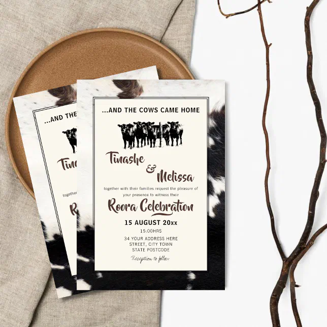 Roora Lobola Negotiation Traditional Wedding Invitation | Zazzle