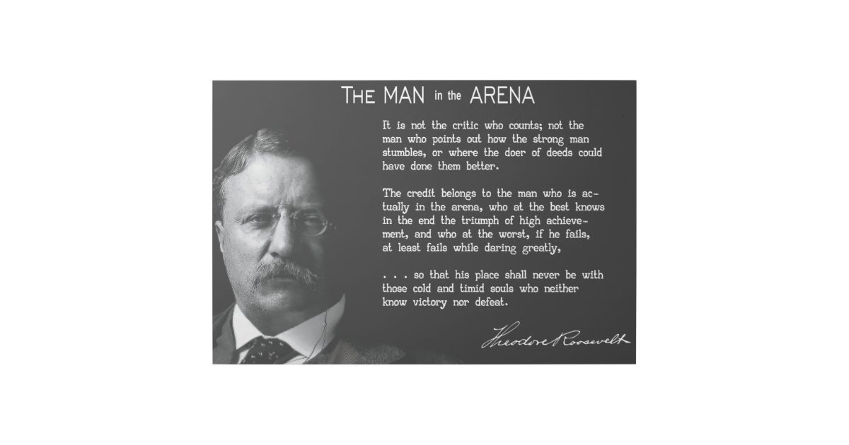 Roosevelt's MAN in the ARENA Speech Gallery Wrap | Zazzle