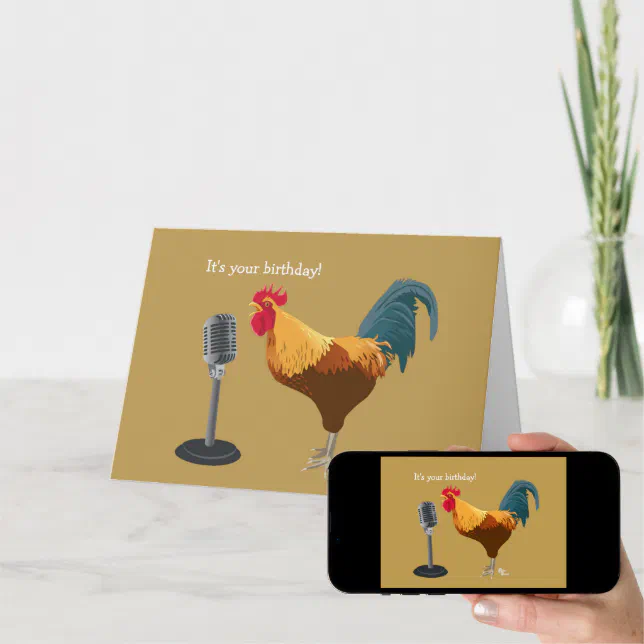 Rooster Birthday Card | Zazzle