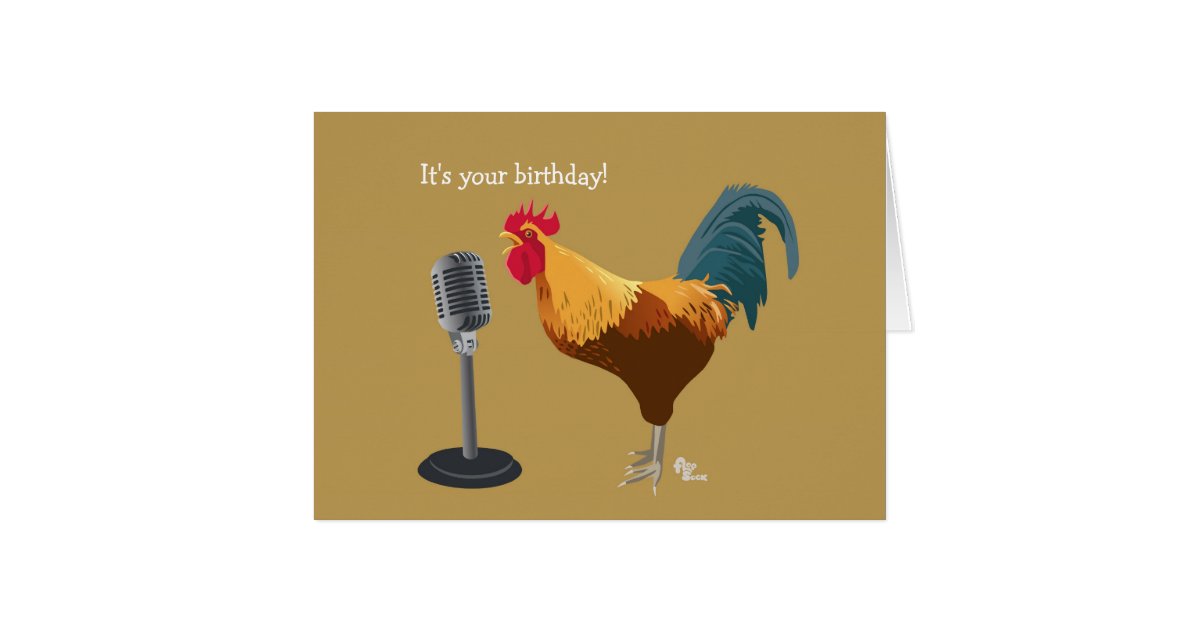 Rooster Birthday Card | Zazzle.com