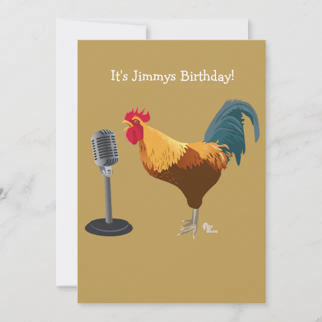 Rooster Birthday Invitation | Zazzle