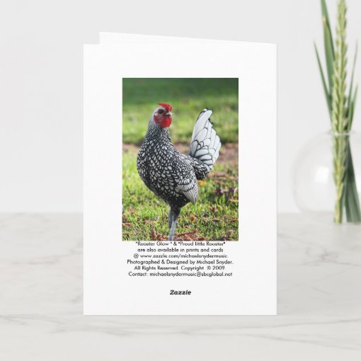 Rooster, Blank Note Card | Zazzle