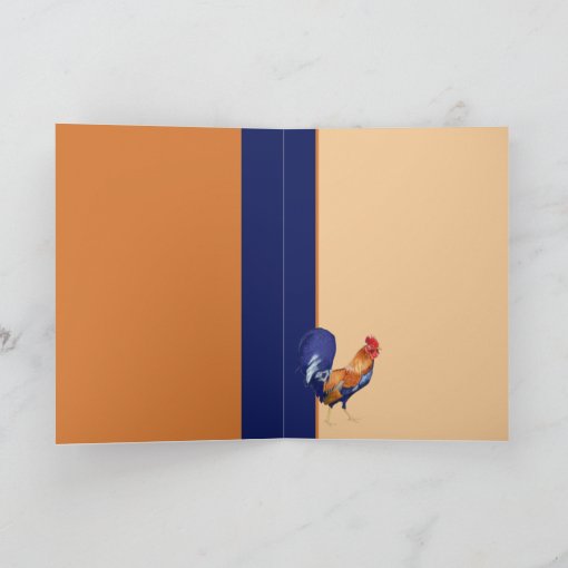 Rooster Border Birthday Card | Zazzle
