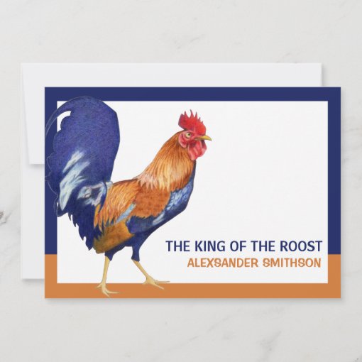 Rooster Border Party Invitation | Zazzle