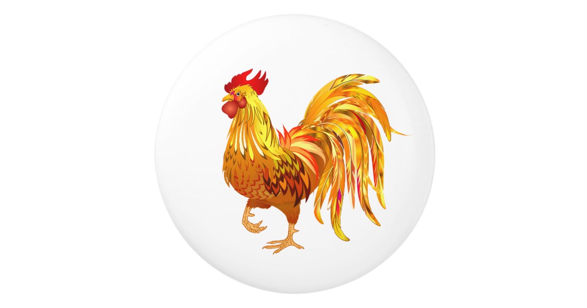 Rooster Ceramic Cabinet Knob | Zazzle