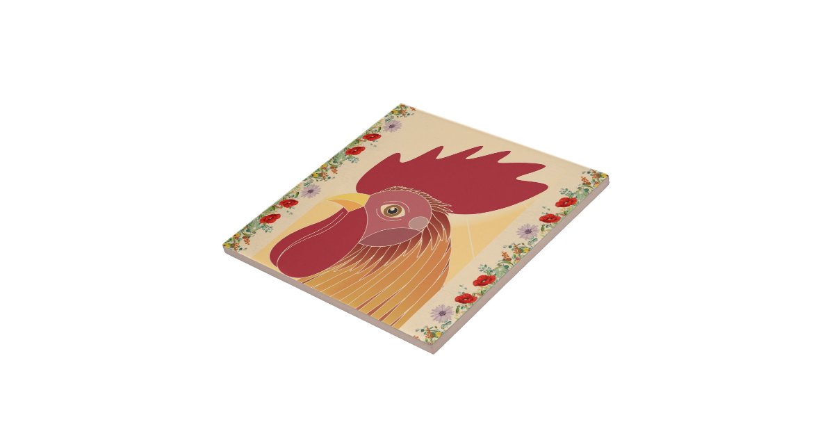 Rooster Ceramic Tile | Zazzle