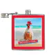 Rooster Dude Chillin' at Beach in Swim Trunks Hip Flask | Zazzle