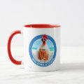 Rooster Dude Chillin' at Beach in Swim Trunks Mug | Zazzle