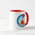 Rooster Dude Chillin' at Beach in Swim Trunks Mug | Zazzle