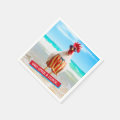 Rooster Dude Chillin' at Beach in Swim Trunks Paper Napkins | Zazzle