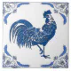 Rooster, Dutch Delft Look Ceramic Tile | Zazzle