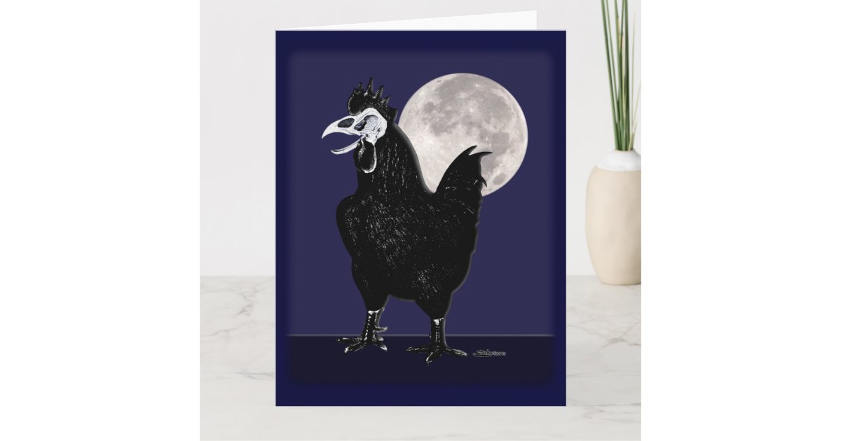 Rooster Ghost Card | Zazzle