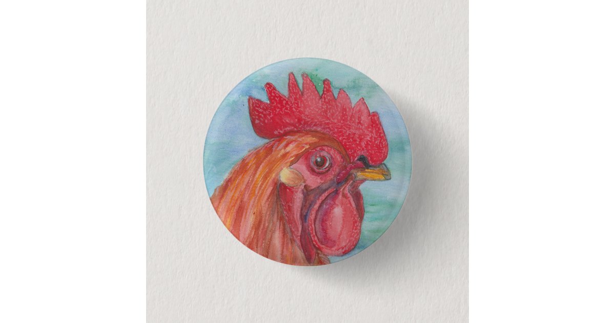 Rooster I Button | Zazzle