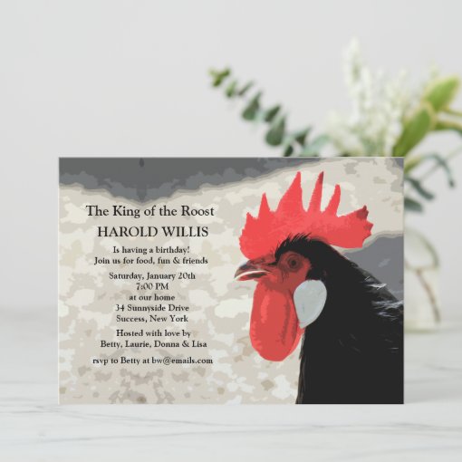 Rooster Invitation | Zazzle