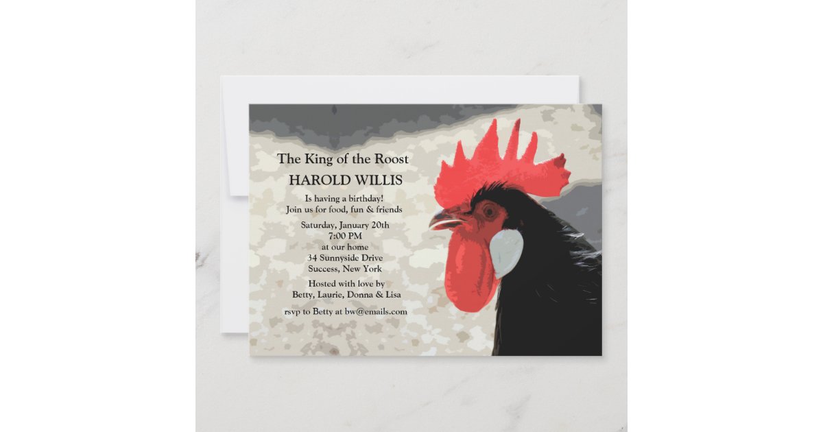 Rooster Invitation | Zazzle
