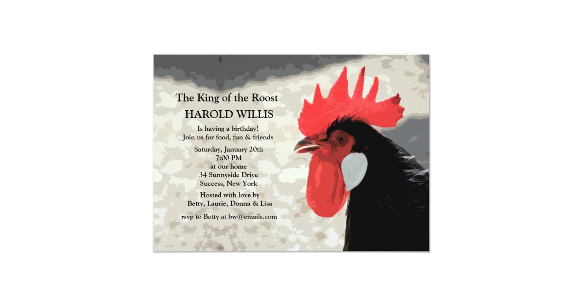 Rooster Invitation | Zazzle.com