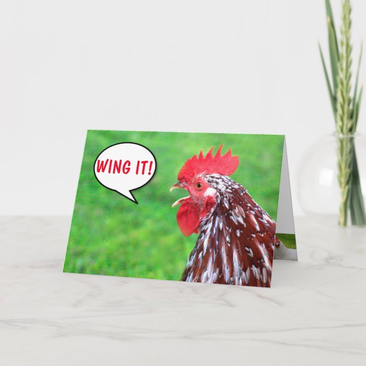 Rooster Joke Birthday Card | Zazzle