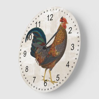 Rooster Large Clock | Zazzle