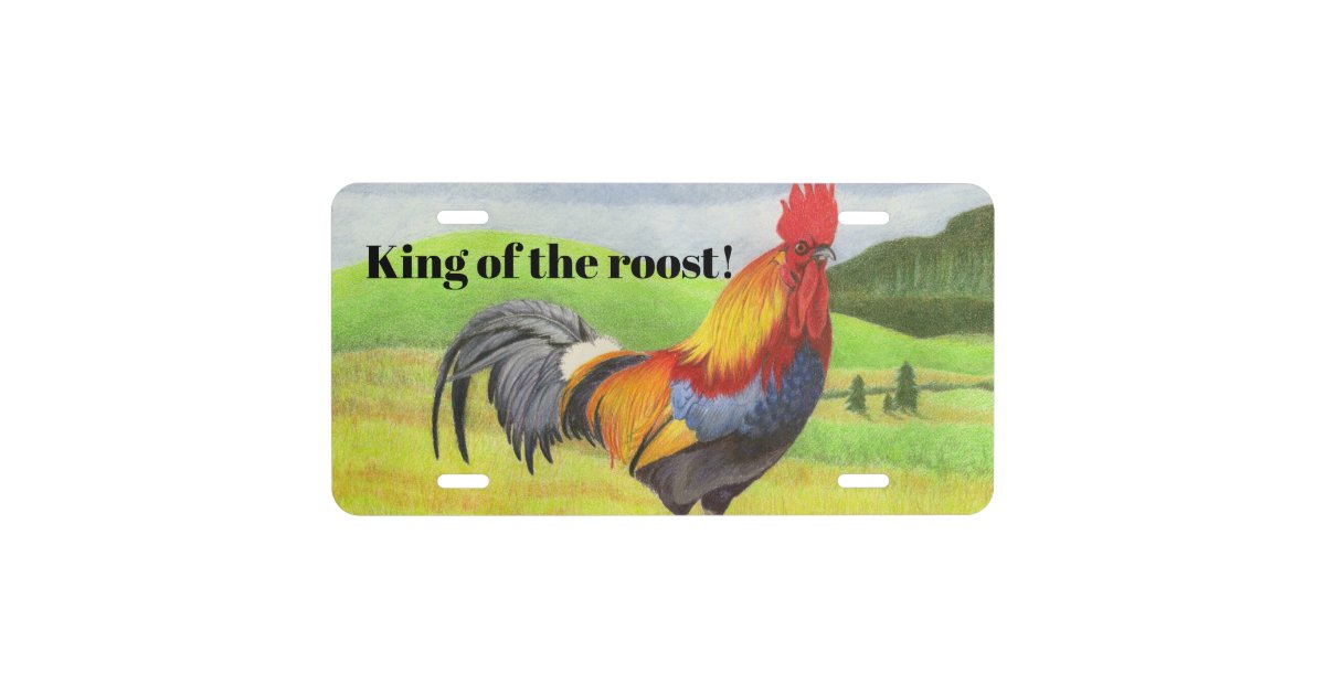 Rooster License Plate | Zazzle