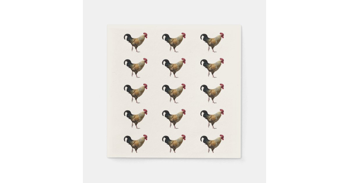 Rooster Paper Napkins | Zazzle