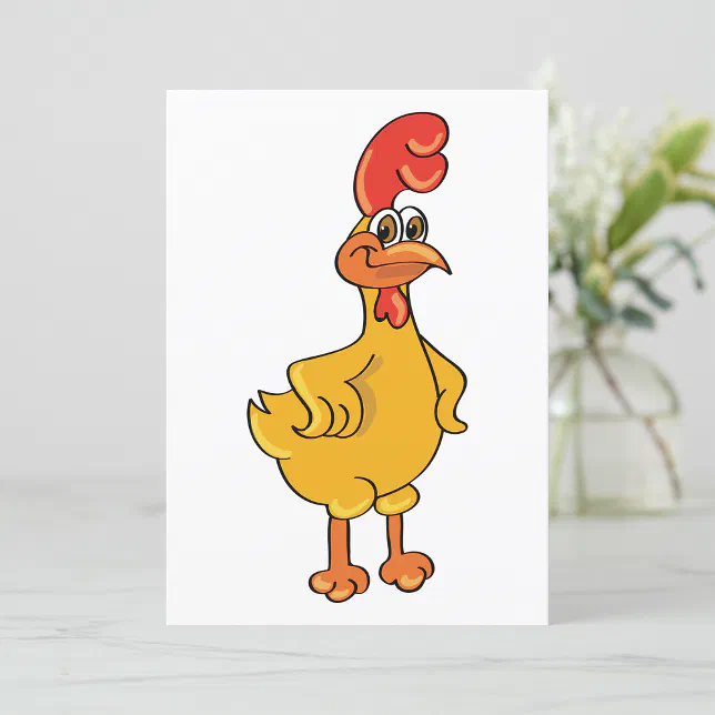 Rooster Pose Invitation | Zazzle