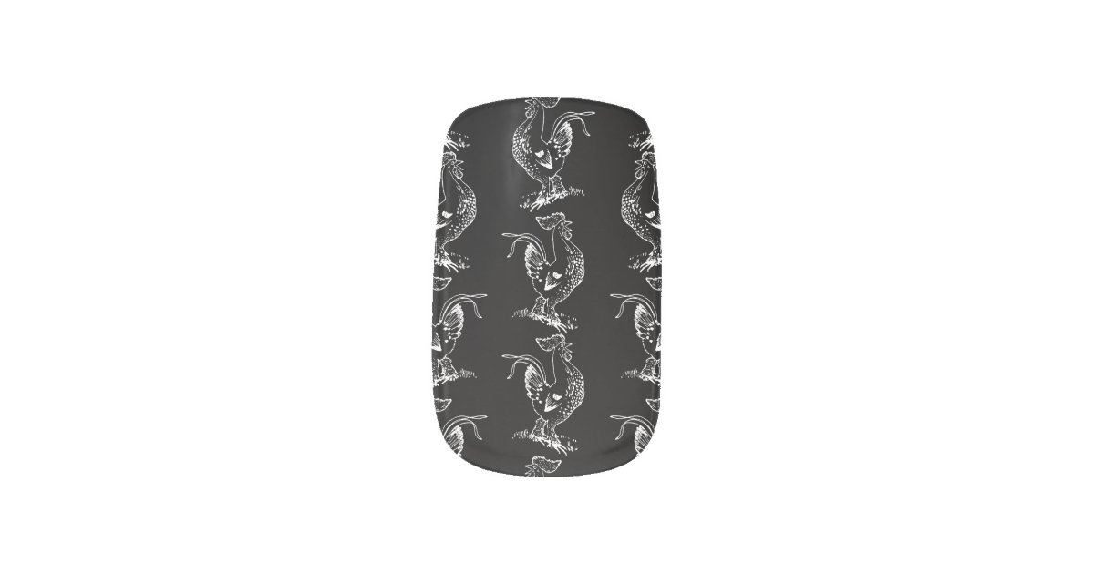 Rooster Print Pattern Farm Chickens Roosters Art Minx Nail Art | Zazzle