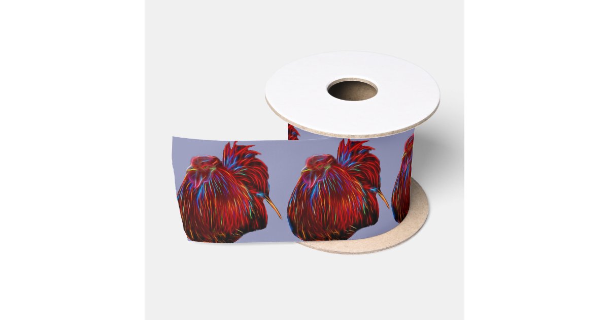 Rooster Satin Ribbon | Zazzle
