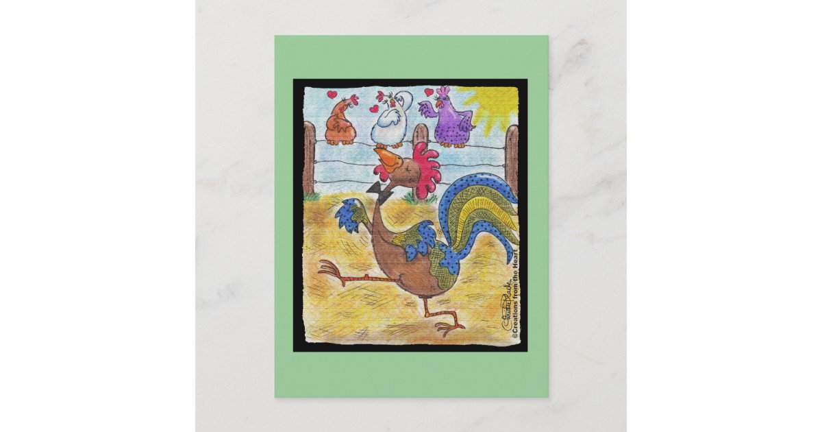 Rooster Strut Postcard | Zazzle