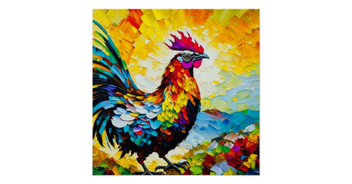 Rooster | Tandang Poster | Zazzle
