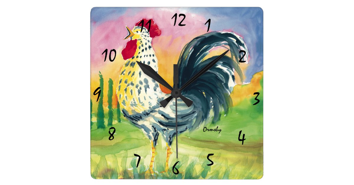 Rooster wall clock | Zazzle.com