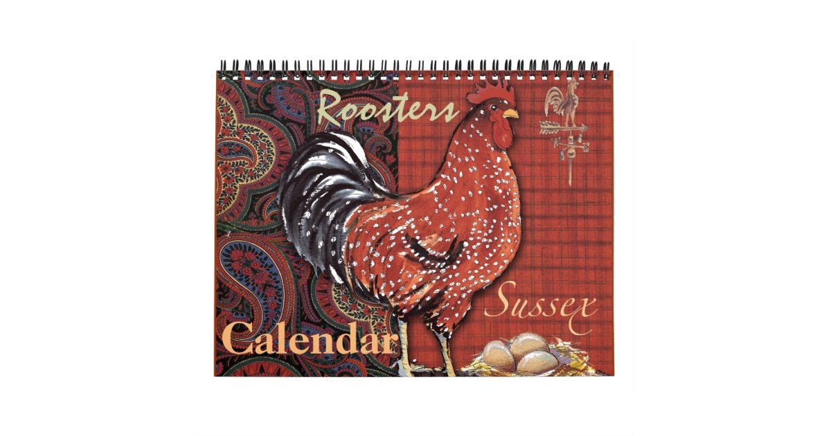 Roosters calendar | Zazzle