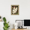 Roosters & Hen outside Hen House with White Border Poster | Zazzle