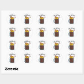 Root Bear Float Funny Root Beer Pun Classic Round Sticker | Zazzle