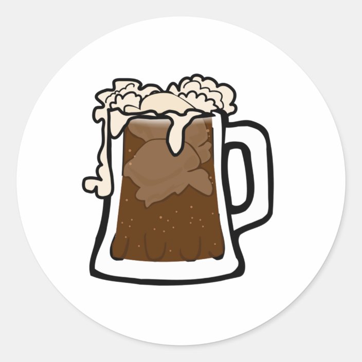 Root Beer Classic Round Sticker | Zazzle.com