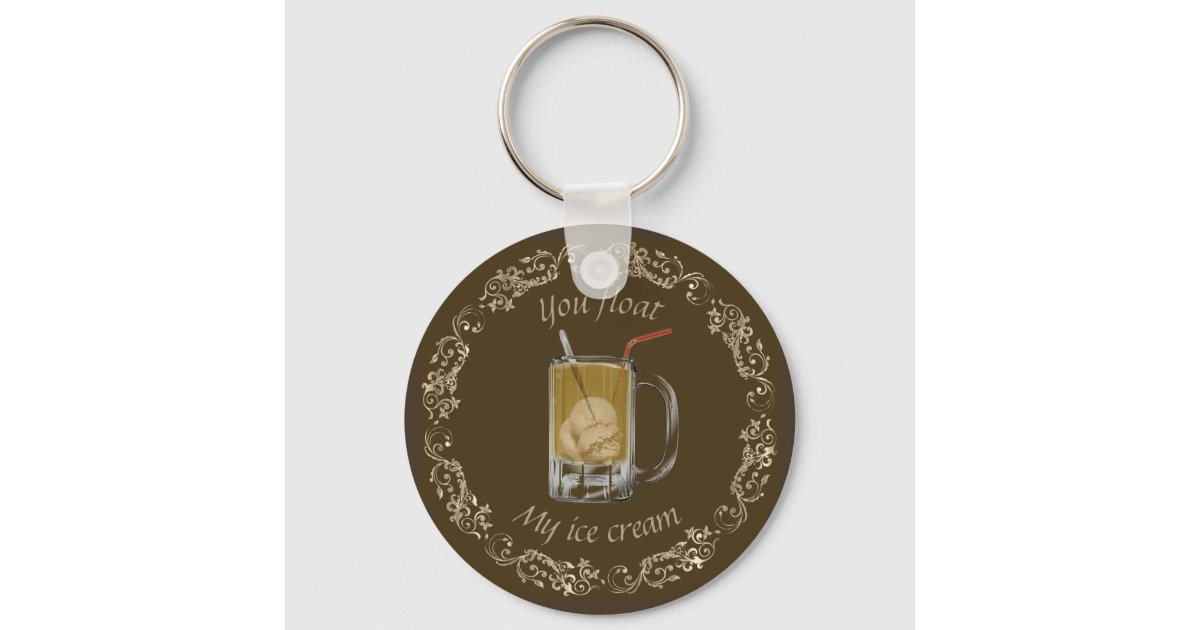 Root beer float keychain | Zazzle