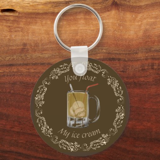 Root beer float keychain | Zazzle