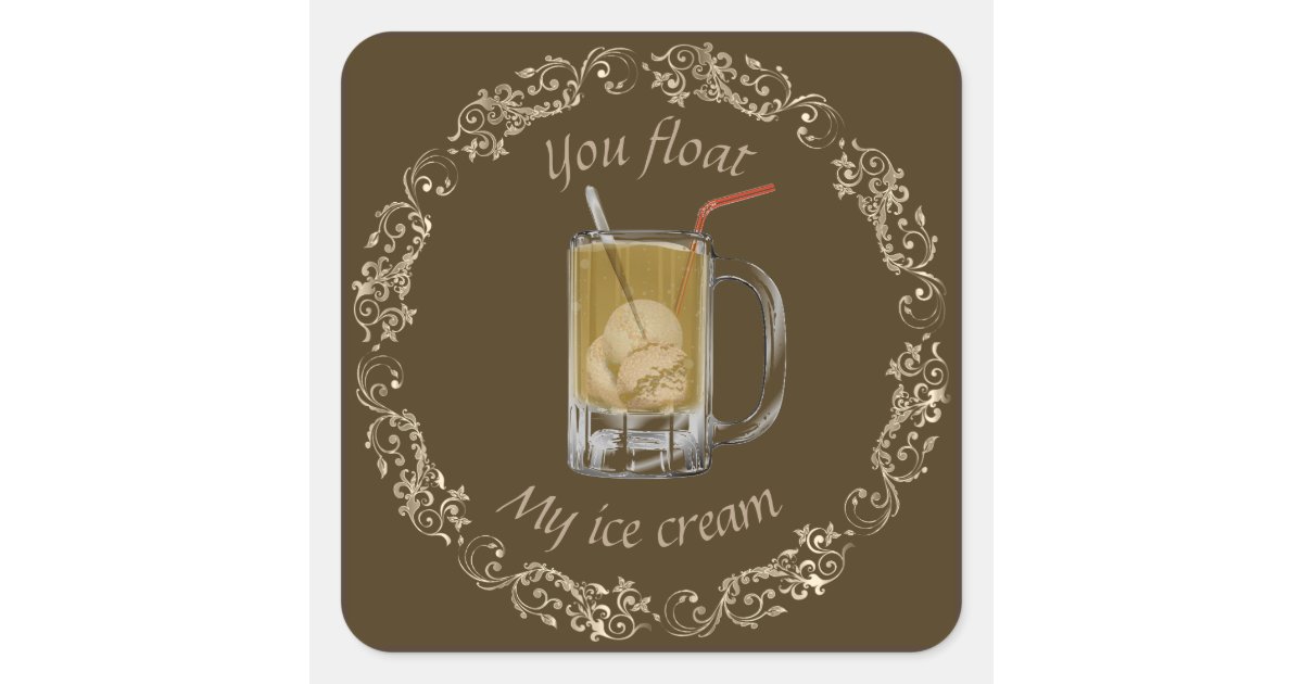 Root beer float sticker | Zazzle