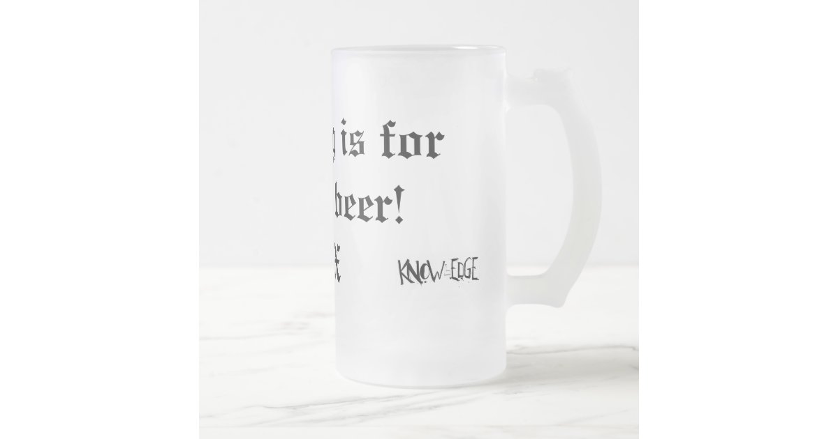 ROOT beer mug! Frosted Glass Beer Mug | Zazzle