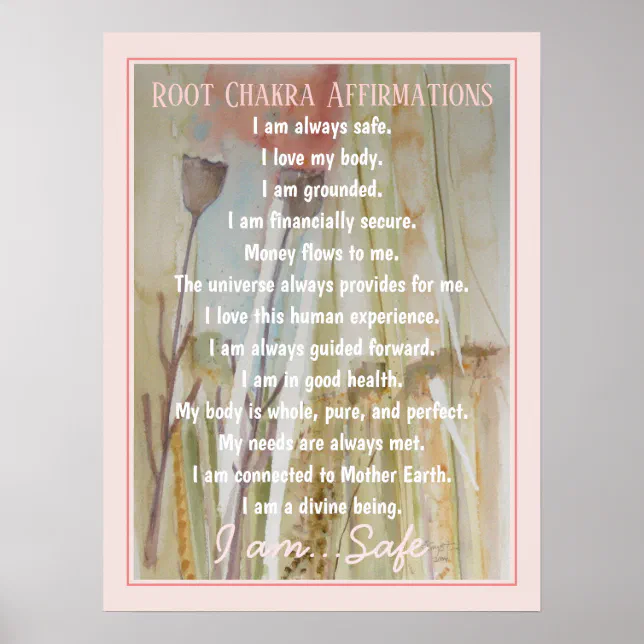 Root Chakra Affirmations Poster | Zazzle