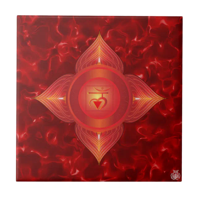Root Chakra Ceramic Tile | Zazzle